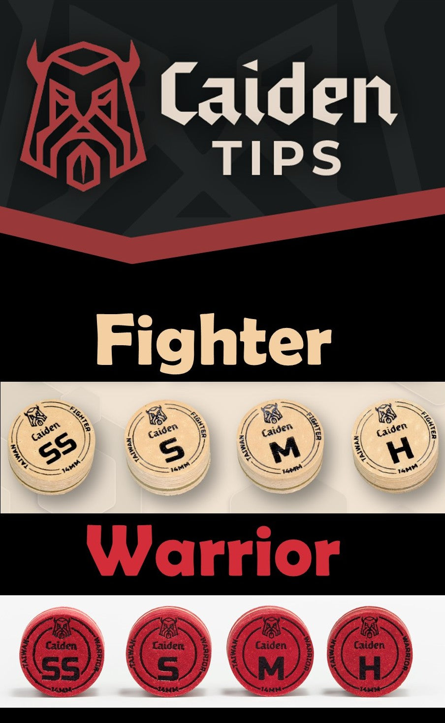 Caiden Fighter & Warrior - Layered Cue Tips